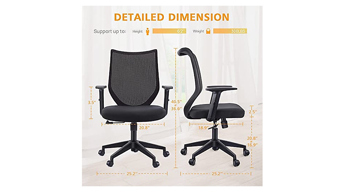 Ergonomic Desk Chair with Adjustable Features for Comfort