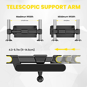 Yifacoom Tablet Holder for Car, Universal Headrest Tablet Mount, 360° Rotating iPad Tablet Car Mount for Back Seat Fits 4-12.9" iPad Pro 12.9/11/10.5/9.7, iPad Air Mini,Samsung Tab, Switch, Fire HD