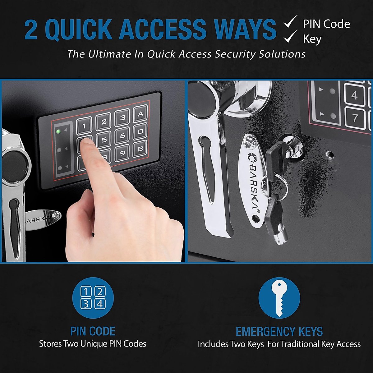 Barska AX11930 Large 1.10 Cubic Ft Digital Multi-User Keypad Security Business Depository Drop Safe with Front Load Drop Box for Money, Cash, and Mail