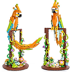 DK Flower Parrot Building Toy Set(Orange)