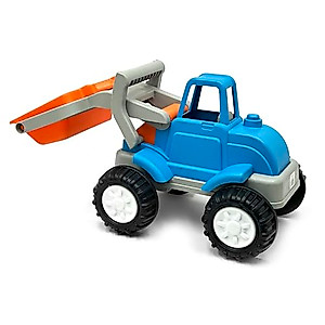 American Plastic Toys Kids’ Gigantic Loader Truck, Made in USA, Tilting Loading Dump Bucket, Knobby Wheels, & Metal Axles for Indoors & Outdoors, Haul Sand, Dirt, or Toys, Ages 2+ (Color May Vary)