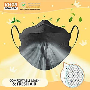 KIMARS Kids KN95 Face Masks for Children 100 Pack, Breathable Comfortable and Disposable KN95 Mask, Black