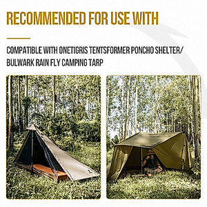 OneTigris Mesh Teepee Tent, Ultralight 1 Person Screen Room with Waterproof Bathtub Floor for Outdoor Camping Hiking Backpacking Bushcraft Tarp Hot Tent Shelter