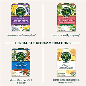 Traditional Medicinals Tea, Organic Raspberry Leaf, Eases Menstrual Cramps, Supports a Healthy Pregnancy, 48 Tea Bags (3 Pack)