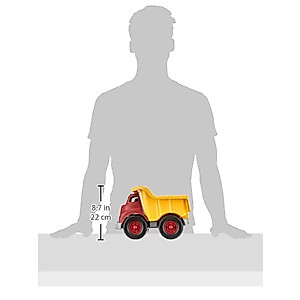Green Toys Dump Truck, Red/Yellow CB - Pretend Play, Motor Skills, Kids Toy Vehicle. No BPA, phthalates, PVC. Dishwasher Safe, Recycled Plastic, Made in USA.
