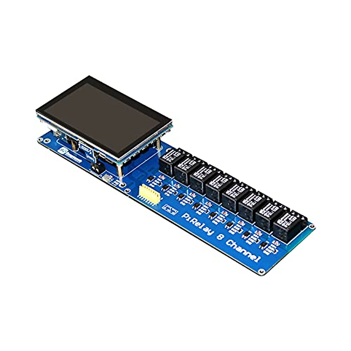 PiRelay 8 Power Relay Module for Raspberry Pi with 4.3inch HDMI LCD, 8 Channel Relay Shield for Raspberry Pi, Relay HAT Expansion Relay Board for Raspberry Pi 4B/3B+/3B/2B/B+/A+