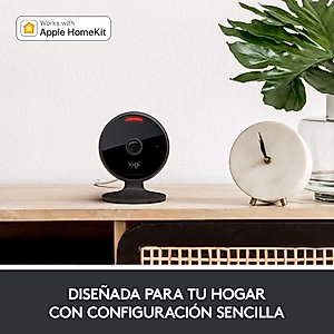 Logitech Circle View Weatherproof Wired Home Security Camera with Logitech TrueView Video, 180° Wide Angle, 1080p HD, Night Vision, 2-Way Audio, Tilt Encrypted, Apple HomeKit Secure Video (Renewed)