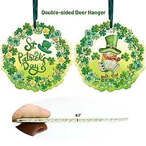 St. Patrick's Day Door Sign Hanging Decorations Shamrock Wreath Welcome Home Decor Party Supply
