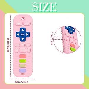 2 PCS Dog Chew Toys, Durable Silicone TV Stick Dog Squeaky Toys Puppy Teething Chew Toys Tough Dogs Toys for Training and Cleaning Teeth Interactive Dog Toys for Small Medium Large Dogs Pink Grey