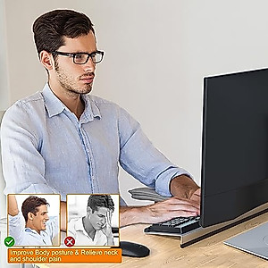 Aluminum Alloy Tilted Computer Keyboard Stand for Easy Ergonomic Typing, Keyboard Tray Holder with Silicone Non-Slip Case for Office Desk, Home, School, Desktop