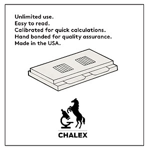 The Original Two-Chamber Opaque McMaster Counting Vet Slide by Chalex, Fecal Sample Worm Egg EPG Count for Parasites in Horses Sheep Cattle and Goats, for Veterinarian and Farm