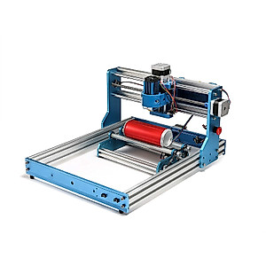 Genmitsu Laser Engraver Aluminum Y-axis Rotary Roller Engraving Module for Laser Engraving Cutting Cylindrical Objects Cans, DIY Laser Marking Compatible With Most Kinds of Desktop Laser Engravers