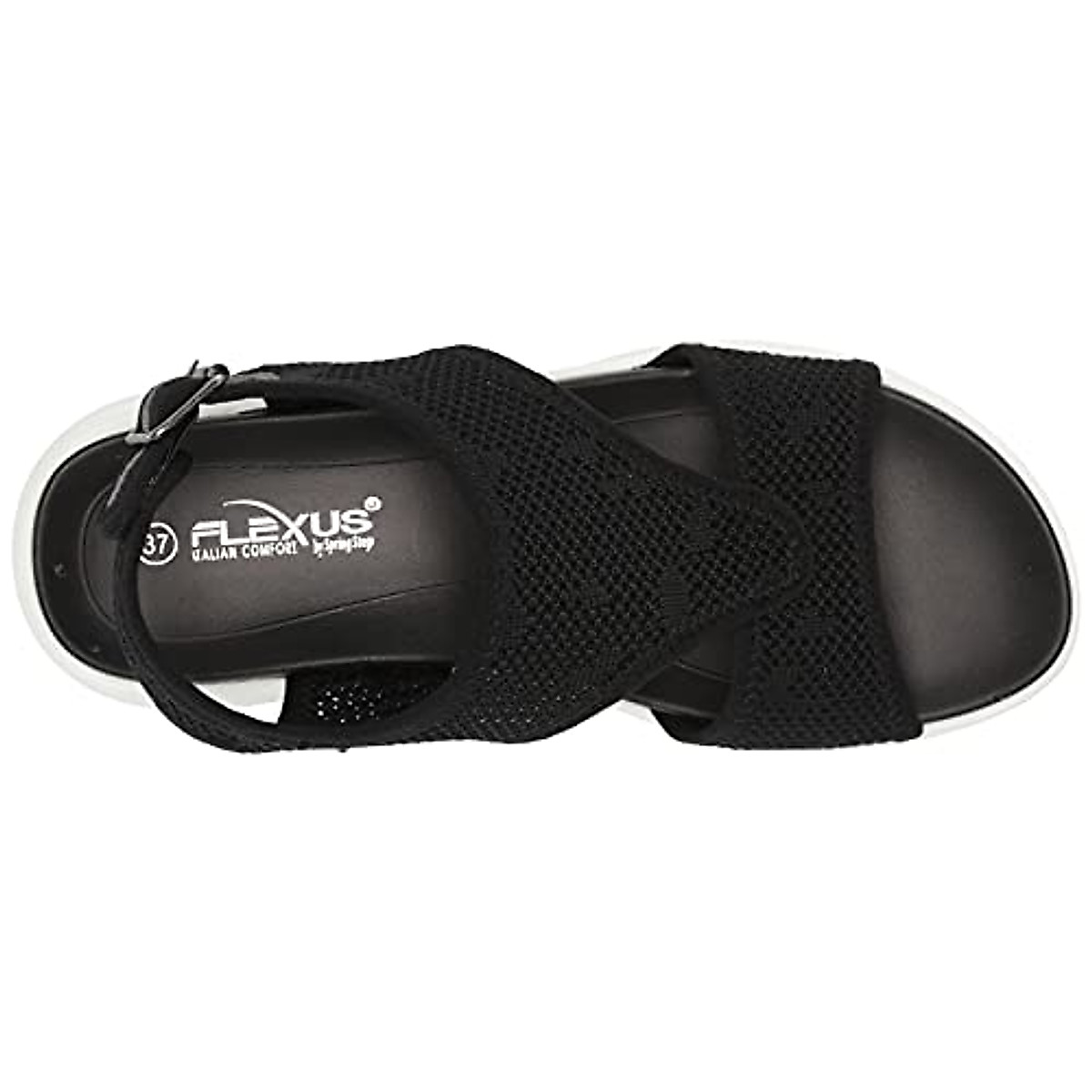 Flexus by Spring Step Women's Flavia Sandal, Black, 9.5-10
