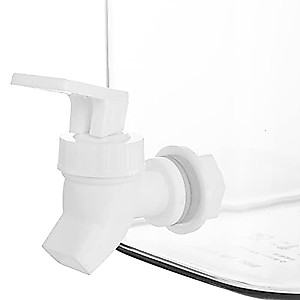 Elsjoy Plastic Drink Dispenser with Spigot, 1.2 Gallon Beverage Dispenser Cold Drink Container for Iced Tea, Lemonade, Fridge, Bar, Party, Lock Lid