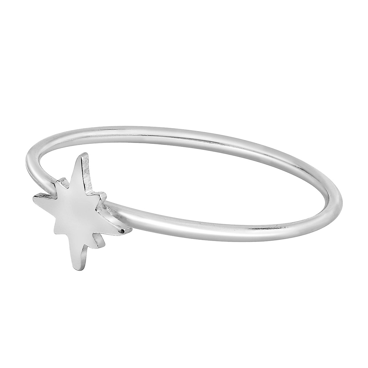 AeraVida Guiding Bright and Shining Mini North Star .925 Sterling Silver Ring (8)