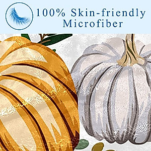 Ripen Pumpkin and Maple Leaves Prints Soft Warm Cozy Blanket Throw for Bed Couch Sofa Picnic Camping Beach, 150×100cm