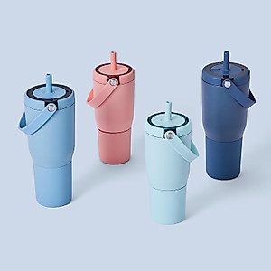 BrüMate Resa 35oz 100% Leakproof Travel Tumbler with Handle & Straw | Flexible Soft Sip Straw | Silicone Sleeve for Durability | Made of Stainless Steel | Cup Holder & Travel Friendly | (Cotton Candy)