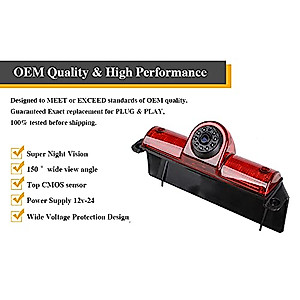 Savana Third Brake Light Placement Camera with Monitor fit for Express GMC Savana Cargo Van (with Monitor)