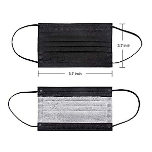 Comix Kids Face Mask, Kids Disposable Face Mask, Face Mask for Kids Boys Girls, 3 layer face mask, Pack of 50, Black