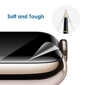 JETech Screen Protector Compatible with Apple Watch SE (2022/2020) /Series 6 5 4 40mm, TPU HD Clear Full Coverage Film, 3-Pack