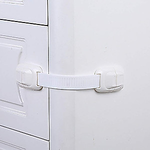 Toxz 4Pcs Baby Safety Drawer Locks Baby Safety Door Drawer Lock Safety Protection,Refrigerator Locks with Adhesive,PP Material,Good Flexibility,Microwave Ovens Locks