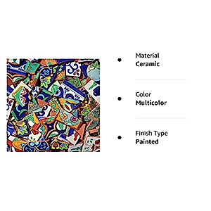 Broken Talavera Mexican Tile in Mixed Desings A1 Quality Tiles, 15 Pounds, Best Deal on Amazon!