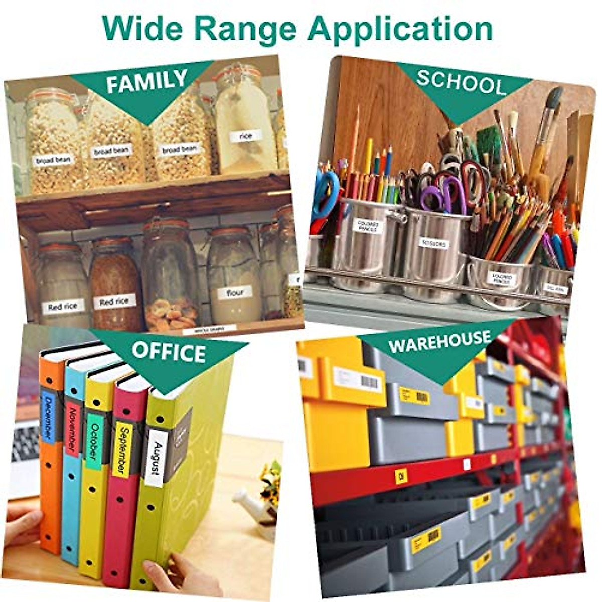 Replacement for Brother P-Touch Label Maker Tape 12mm 0.47 White Laminated TZe TZ Tape TZe-231 TZe231 Label Tape Compatible with Brother PTouch PT-D210 PT-H110 PT-H110 PT-D200 Refills 4-Pack