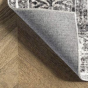 nuLOOM Gladys Machine Washable Vintage Medallion Accent Rug, 2' x 3', Light Grey