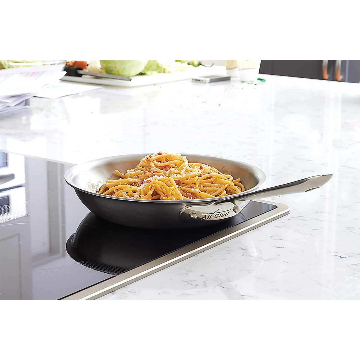 All-Clad Stainless Steel Fry Pan Cookware, 12-Inch, Silver