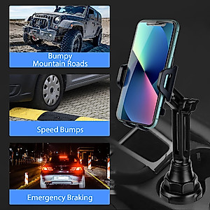 Lopnord Car Cup Phone Holder for Cars, Universal Cup Holder Phone Mount, Adjustable Cupholder Phone Holder Fit for iPhone Samsung Google and 4-7 inch Phone