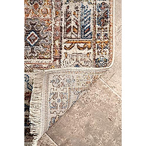 nuLOOM Farley Medallion Fringe Runner Rug, 2' 6" x 6', Khaki