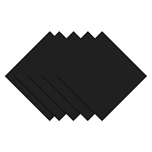 Pure Black Floor Tiles Peel and Stick Vinyl Flooring for Bathroom Kitchen 5PCS Self Adhesive Vinyl Flooring Tile Waterproof Stick and Peel Garage Floor Tiles Stick on Tiles 12''x12'' Floor Stickers