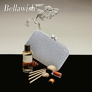 Bellawish Silver Clutch Purses for Women Wedding Rhinestones Crystal Women'S Evening Clutch Handbags for Bridal Parites Prom