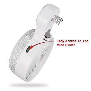 Caremoo Google Home Mini Wall Mount Holder, Space-Saving Design AC Outlet Mount, Perfect Cord Management for Google Home Mini Voice Assistant 2 Pack(White)…