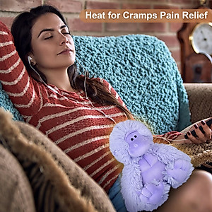 Gorilla Plush Heating Pad Stuffed Animal for Cramps & Stress Relief, Lavender Scent, Adults & Kids, Coolable & Heatable by SuzziPals