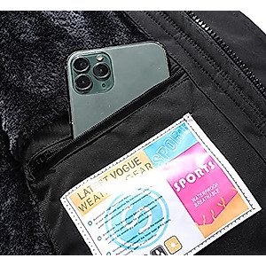 MOERDENG Men's Winter Snow Coat Warm Ski Jacket Waterproof Hooded Work Outerwear