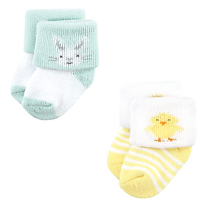 Hudson Baby Baby Holiday Newborn Terry Socks, Valentine Easter, 6-12 Months