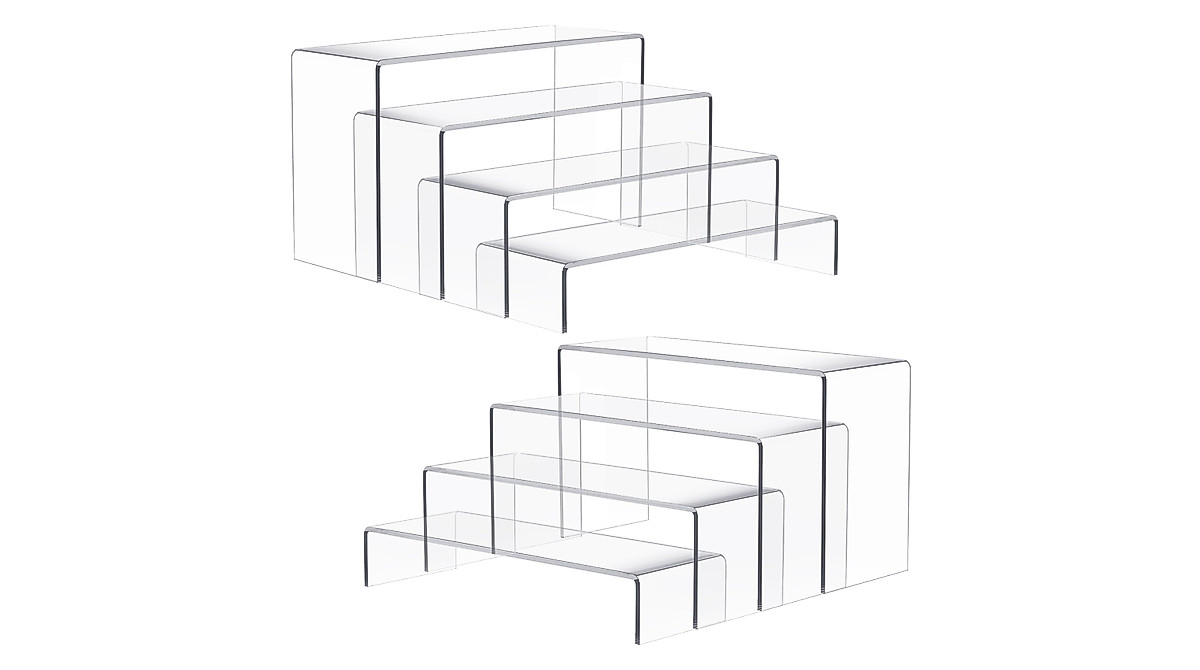 Anglelife 8 Pcs Acrylic Display Stand - No Assembly Required