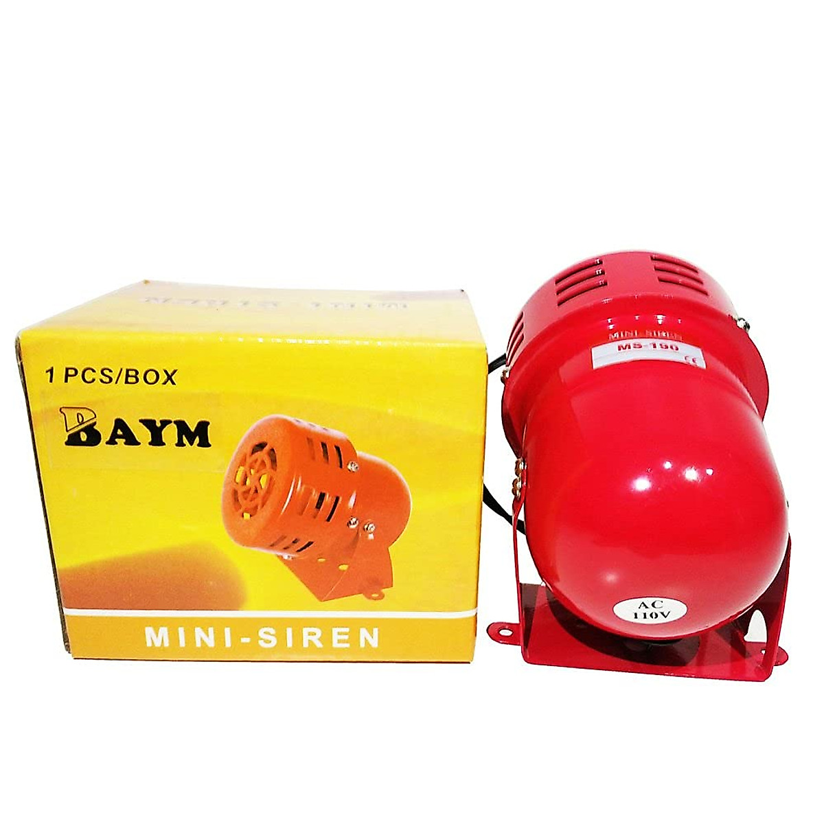 BAYM® AC 110V Horn 120dB MS-190 Industrial Motor Alarm Bell Siren Horn Sound Buzzer Alarm