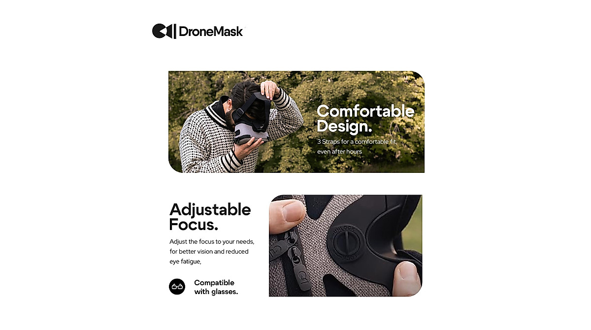 DroneMask 2 FPV Goggles for Drones | Immersive HD Experience