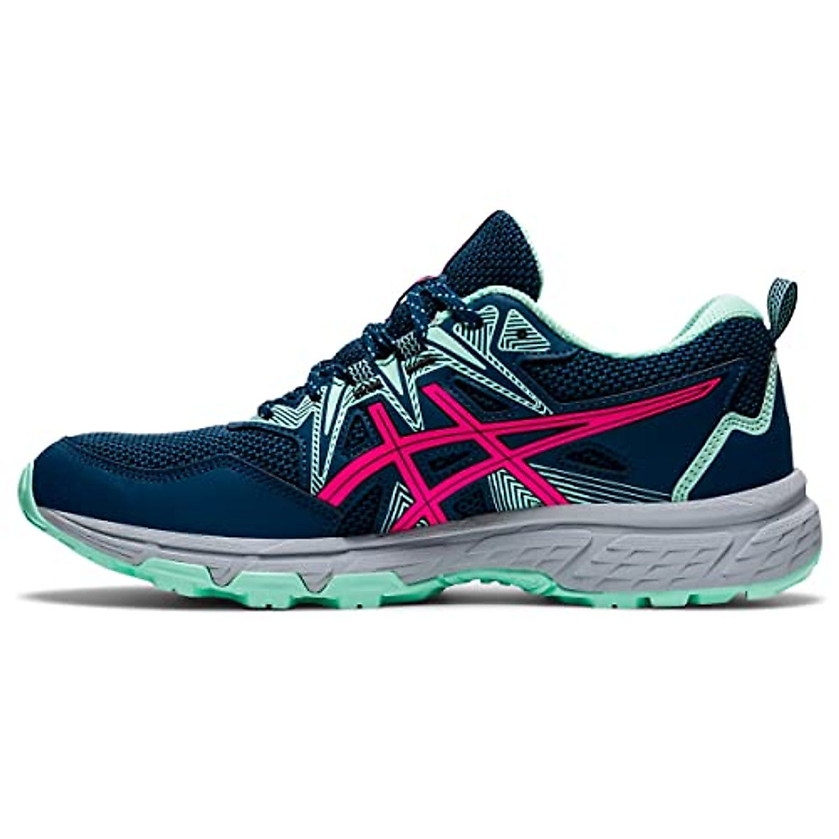ASICS Women's Gel-Venture 8 Running Shoes, 8.5, MAKO Blue/Pink GLO