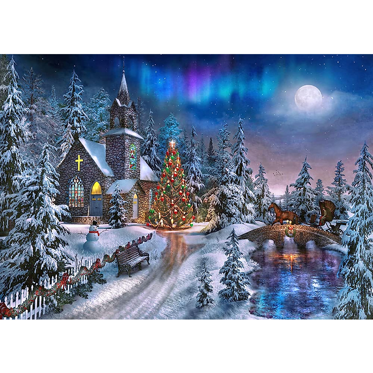 Peace on Earth Christmas Cards - Box of 15 Cards & 16 Foil Lined Envelopes