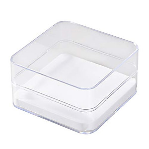 POPETPOP Display Case- Transparent Display Box with EVA Foam Board, Storage Box for Specimen Display & Collectibles