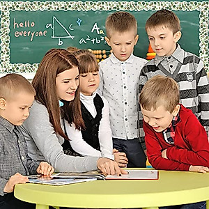 36ft Eucalyptus Boho Border Trim Decor Tropical Leaves Greenery Bulletin Board Borders Wall Decals for Classroom Back to School Decorations