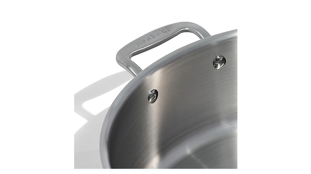 Made In 10 Quart Stainless Rondeau Pot for Professional Cooking