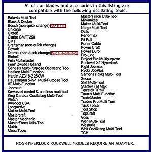 Diagtree 50PCS Bi-Metal Oscillating Multitool Quick Release Oscillating Saw Blades Fits Fein Multimaster, Porter Cable, Black&Decker, Bosch Craftsman, Ridgid, Makita, Milwaukee, Dewalt etc