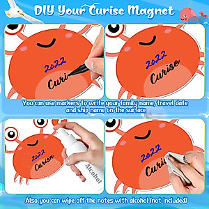 Kanayu 6 Pcs Cruise Door Decorations Magnetic Crab Cruise Door Magnets Cartoon Gesture Car Magnets Stickers Ocean Cruise Ship Door Decorations Funny Fridge Door Magnets for Cruise (Crab)