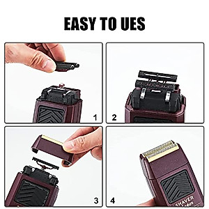 Professional 5 Star Series Finale Shaver Replacement Foil and Cutter Bar Assembly Compatible with wahl Foil Heads 7031-100/7043-100,Fit for #8061 8164 shaver (red 3 pack)