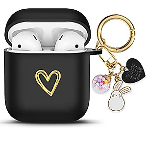 2 Pack Aiiko Airpods 2nd 1st Generation Case with Keychain