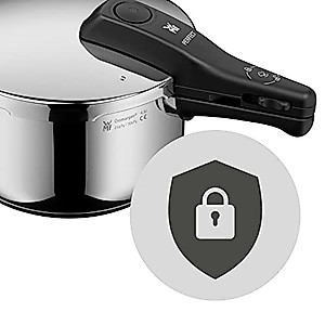 WMF Perfect Pressure Cooker Induction 4.5 L, Pressure Cooker, Large Cooking Signal, 2 Cooking Levels, Removable Lid Handle, Cromargan Stainless Steel